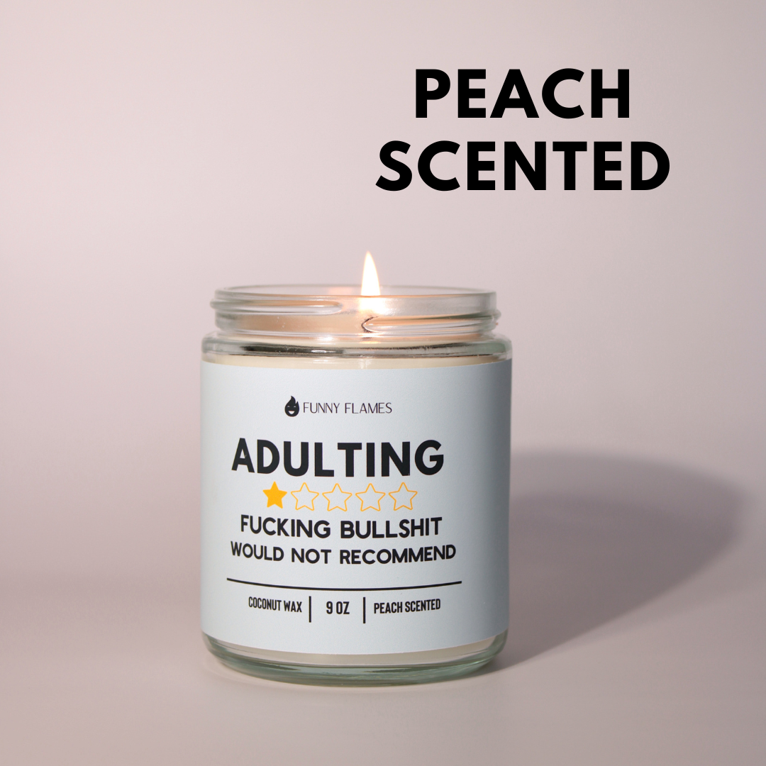 Adulting, Would Not Recommend | Funny Flames Candle Co